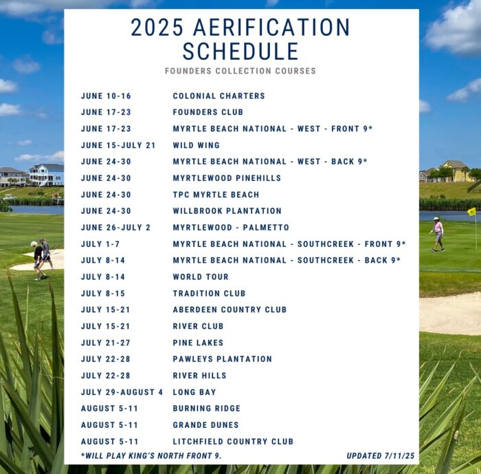 2025 Aerification Schedule & Specials - Prime Times Honors Card : Prime ...
